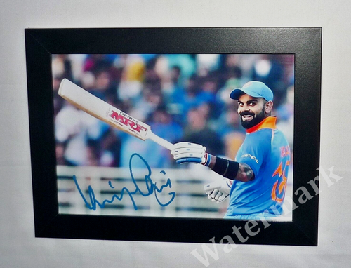 Virat Kohli India Indian Cricket Team Signed Picture UV Protected Black ...