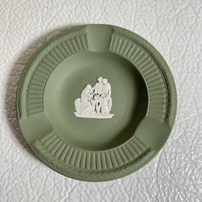 Vintage Wedgwood Jasperware Round Sage Green Ashtray Dish 4.5" | eBay