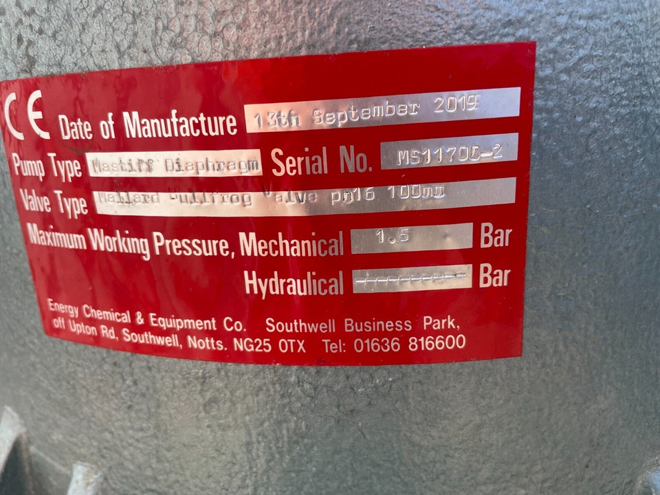 DIAPHRAGM WATER PUMP SLURRY SLUDGE DEWATERING SEWAGE WASH PLANT SILT ...