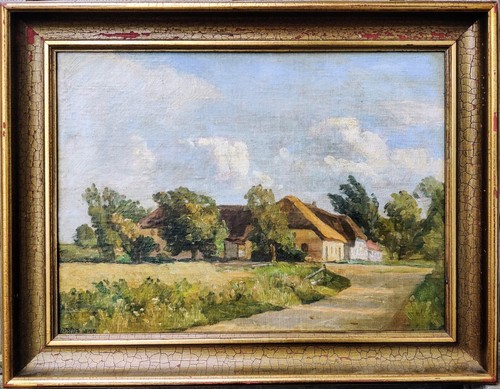 Peter Klitz (1874-1955): FARM SURROUNDED BY TREES , original oil | eBay