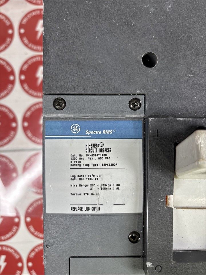 General Electric SKHA36AT1200 Hi-Break Circuit Breaker, 3 Pole 1200 Amp ...