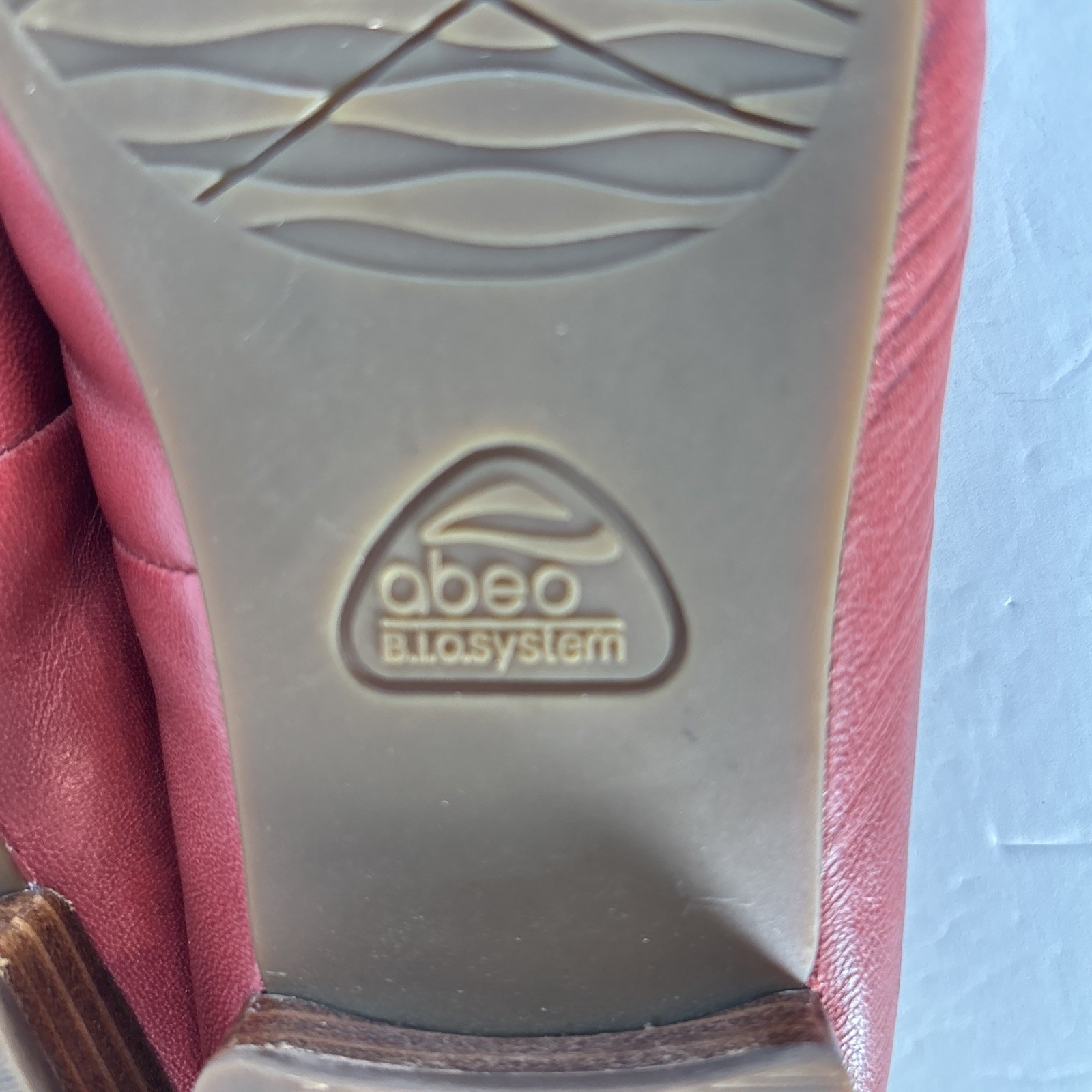Abeo Bio System Womens 8.5N Red Leather Slip On Loafers Driving Shoes ...