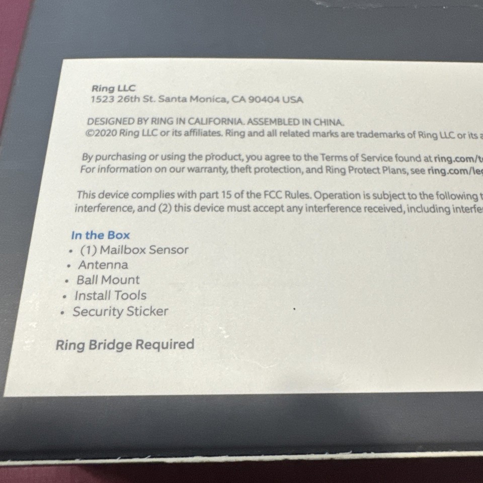 Ring - Wi-Fi Smart Mailbox Sensor Home Security Antenna Mount Packages ...