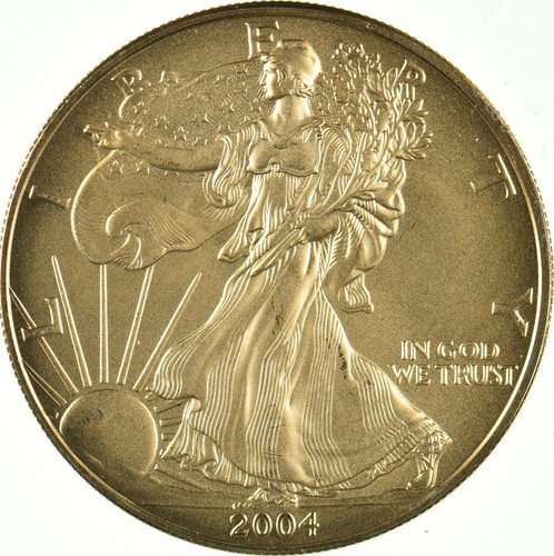 2004 Beautifully Painted/Sticker American Silver Eagle 1 Oz. .999 Fine ...