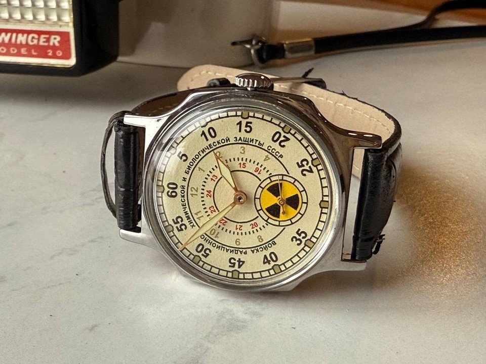 Soviet Mechanical Wrist Watch Pobeda Chernobyl Atomic Radiation USSR ...