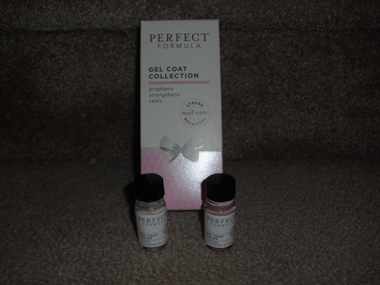PERFECT FORMULA GEL COAT COLLECTION 2 GEL POLISHES AND NAIL FILE NEW W ...