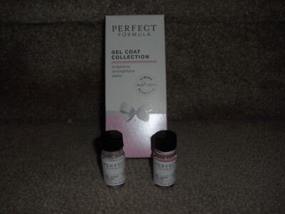 PERFECT FORMULA GEL COAT COLLECTION 2 GEL POLISHES AND NAIL FILE NEW W ...