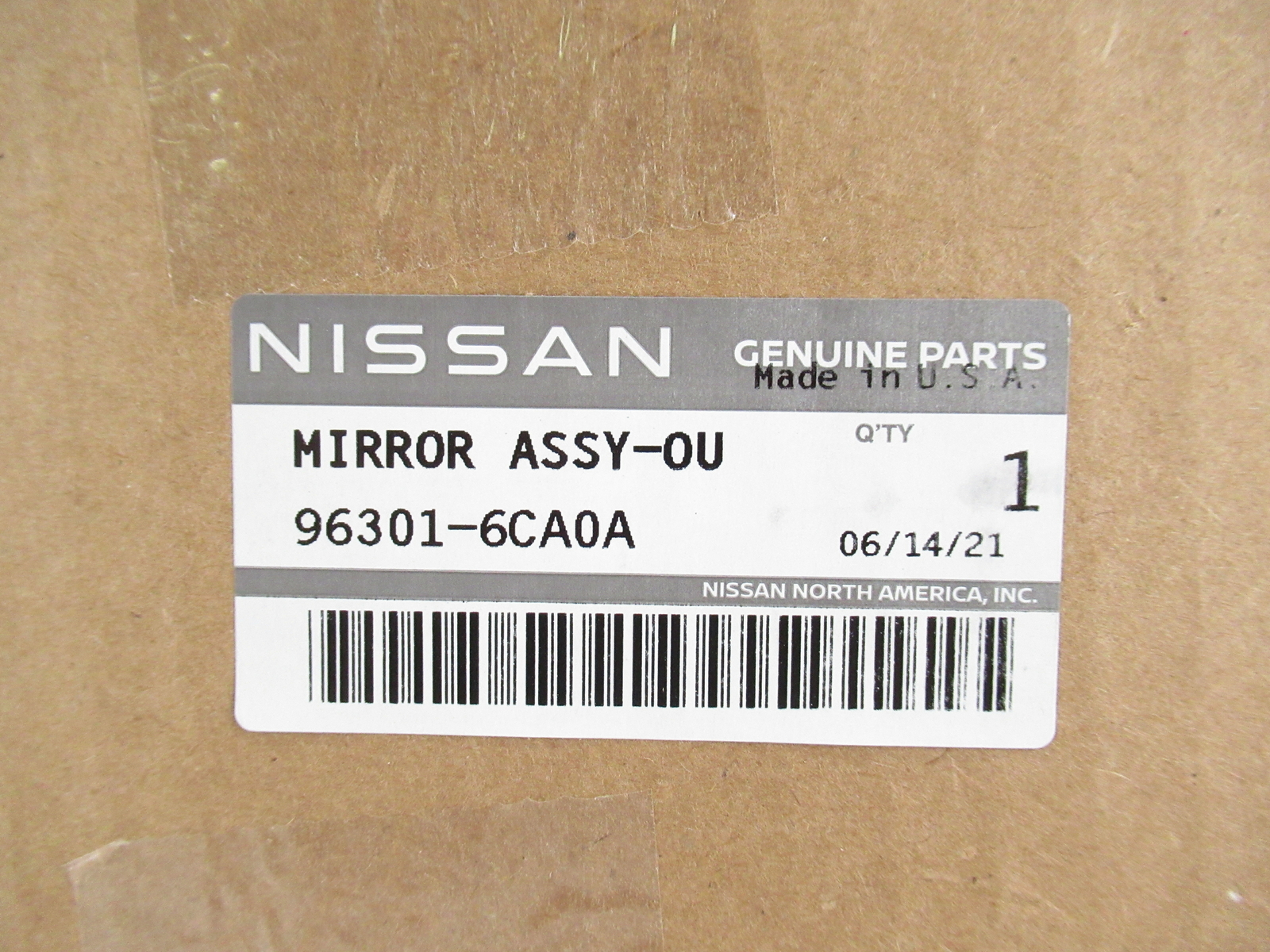 Genuine OEM Nissan 96301-6CA0A Passenger Side Mirror Assy 2019-2022 ...