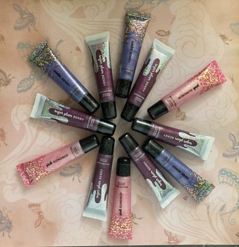 12 Bath Body Works Pink gumdrop winter berry SugarPlum Shimmer Lip ...