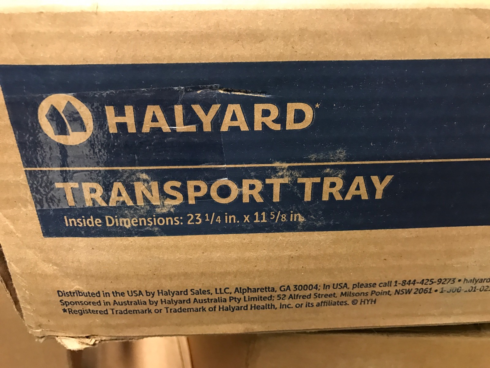 HALYARD KL-1500M Transport Tray Plastic 23.1/4" x 11.5/8" Drain (5) NEW ...
