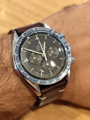 Omega Speedmaster Moon with Tropical Brown Dial & Dot Over 90 Bezel 145 ...