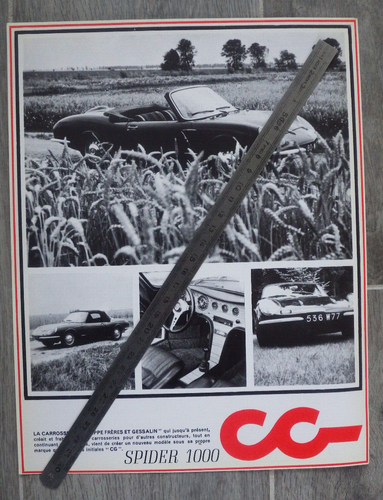 Brochure publicitaire Simca CG 1000 spider. | eBay