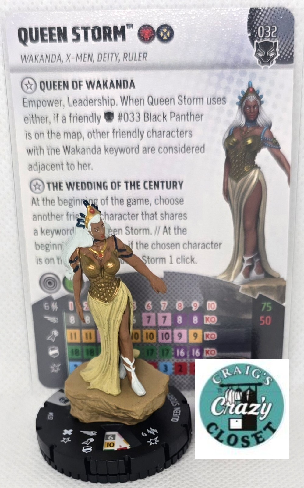 HeroClix Queen Storm 032 Marvel Black Panther Set New Rare | eBay