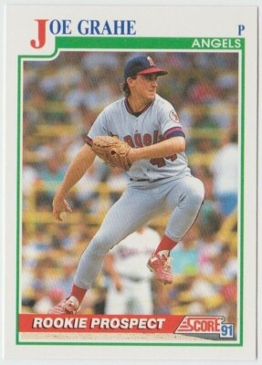 1991 Score Rookie Prospect #367 Joe Grahe Pitcher Calif. Angels FREE ...