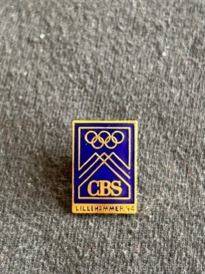 1992 Albertville CBS Olympic Pin Blue Logo Badge Media Lapel 2024 | eBay