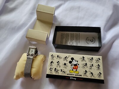 The Disney Store Mickey Mouse Fada Wrist Watch. with box and warranty ...