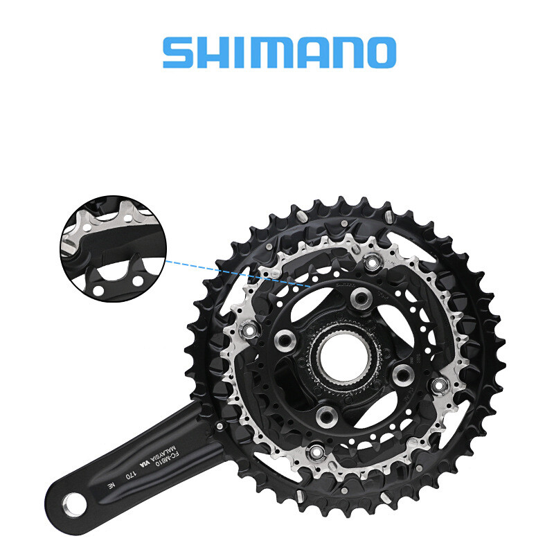 Shimano Deore FC-M610 3×10 Speed Crankset 42-32-24T 170mm （Not Box) | eBay
