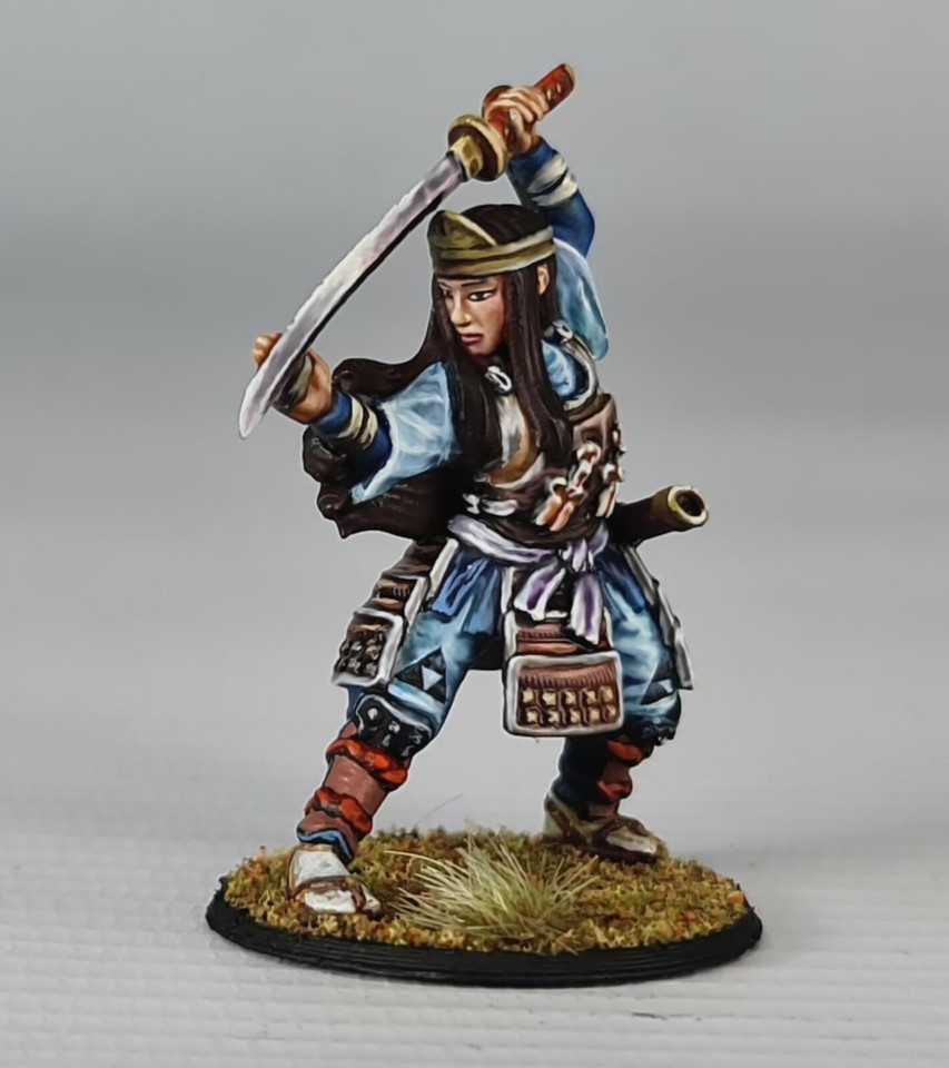 3d printed 28 | 32mm miniature samurai set for tabletop rpgs, dnd, and ...