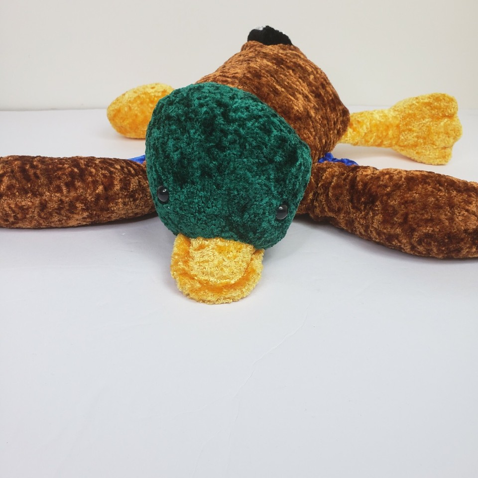 Six Flags Mallard Duck Plush Stuffed Animal Green Head Brown Blue Bird ...
