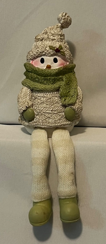 Vintage Shelf Sitter Snowman Dangling Legs Xmas Home Decor 4.5" Tall | eBay