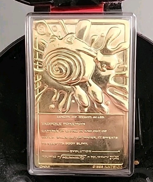 1999 Pokémon Limited Edition 23k Gold Plated Poliwhirl Poké Ball ...