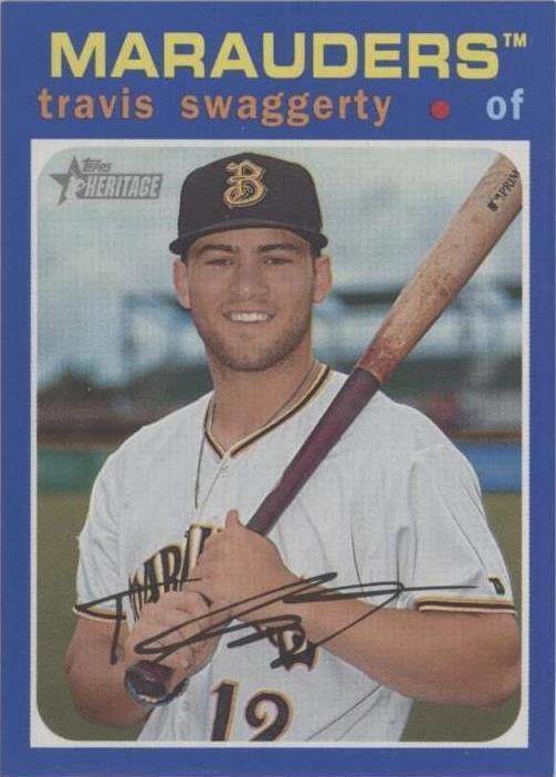 2020 Topps Heritage Minor League Edition - Travis Swaggerty #133 Blue ...
