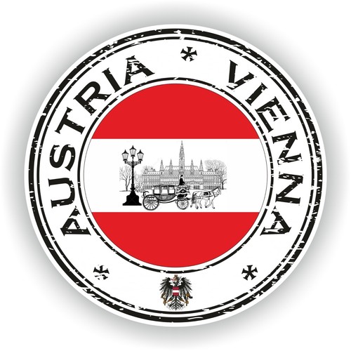 Austria Vienna Round Vinyl Sticker / High Resolution Quality Waterproof ...