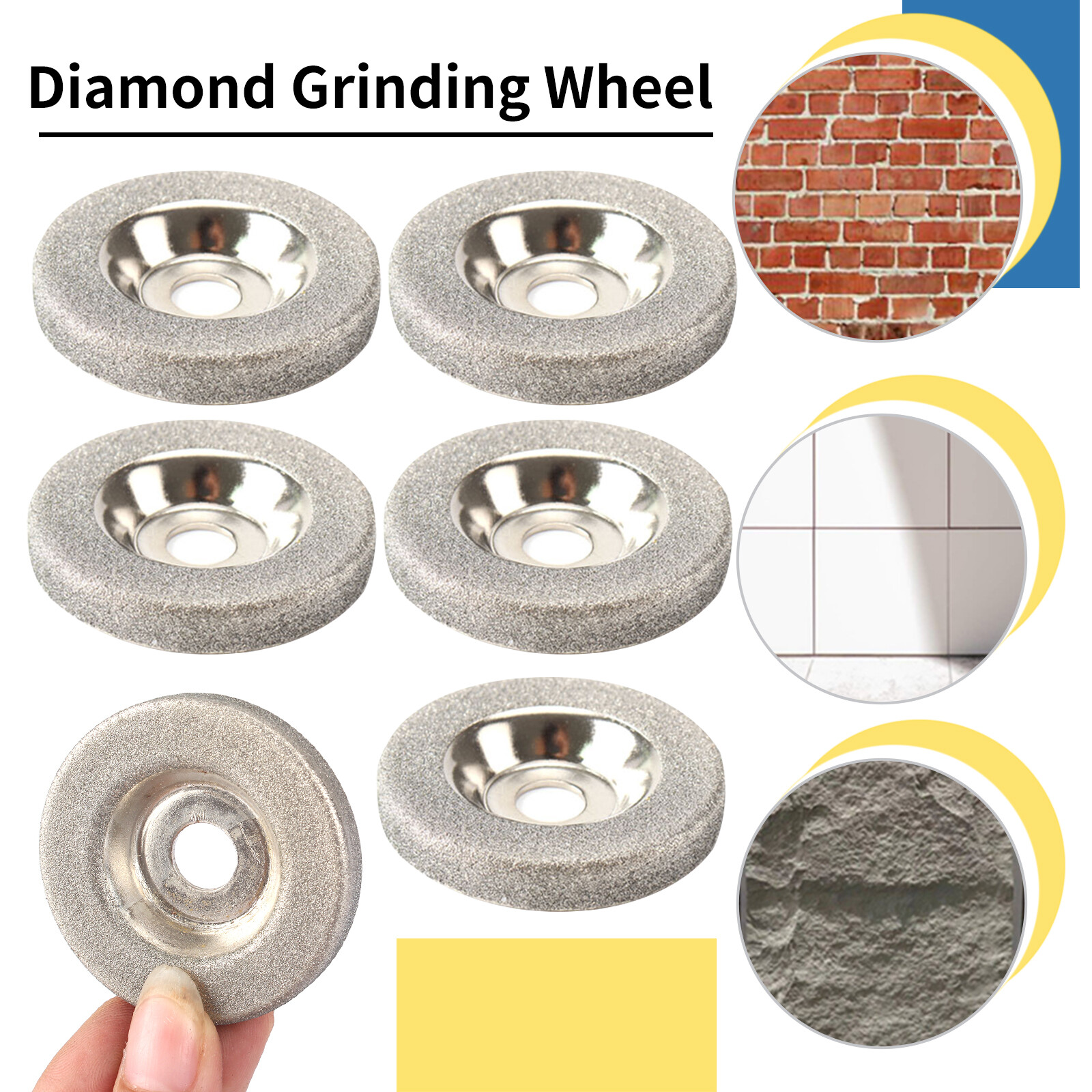 2 Inch Diamond Grinding Wheel Carbide Metal 50mm F Stone Grinder Cup ...