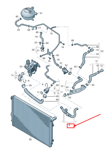 NEW VW BEETLE 5C ENGINE COOLANT HOSE 5C0122073D ORIGINAL | eBay
