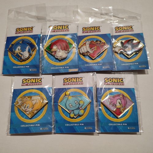 Sonic The Hedgehog Golden Series Enamel Pins Full Set Of 7 Chaos ...