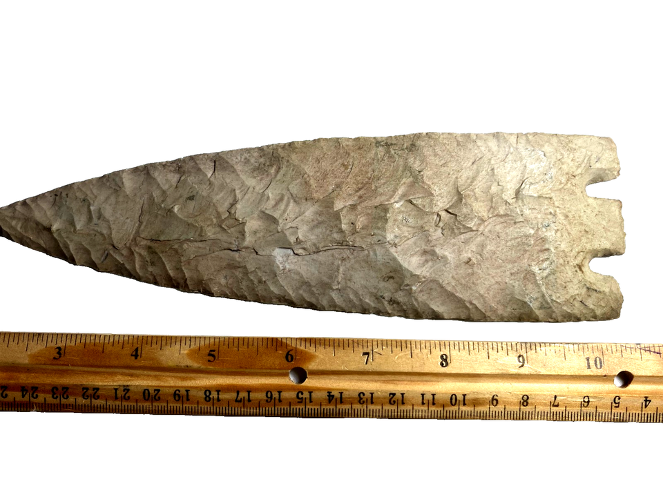 8 3/4 inch Long Base Tang Knife Missouri Native American Arrowhead Tan ...