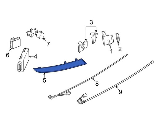 NEW BMW X3 G01 REAR LEFT BUMPER REFLECTOR 63148083833 8083833 | eBay