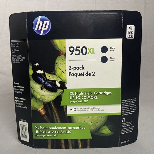 Genuine OEM HP 950XL Black Ink Cartridge 2-Pack EXP MAR 2019 NEW SEALED ...