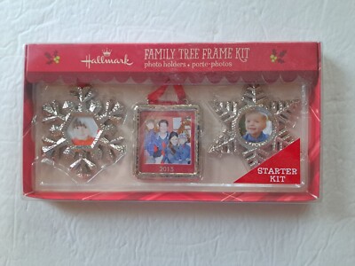 Hallmark Christmas Set of 3 Ornament Photo Holders Family Tree Frame ...
