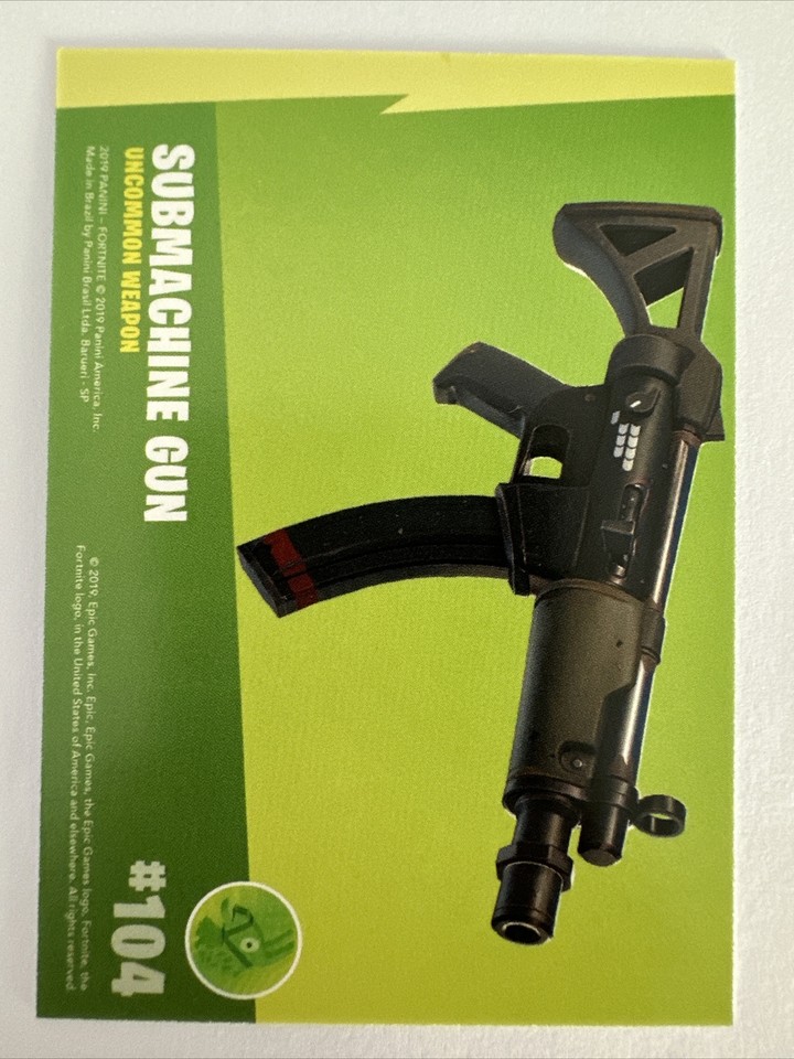 2019 Panini Fortnite Series 1 #104 Submachine Gun Crystal Shard Brazil ...