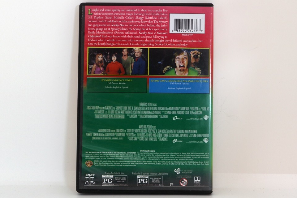 Scooby-Doo 1 & 2 Collection (DVD, 2010) New Double Feature Widescreen ...