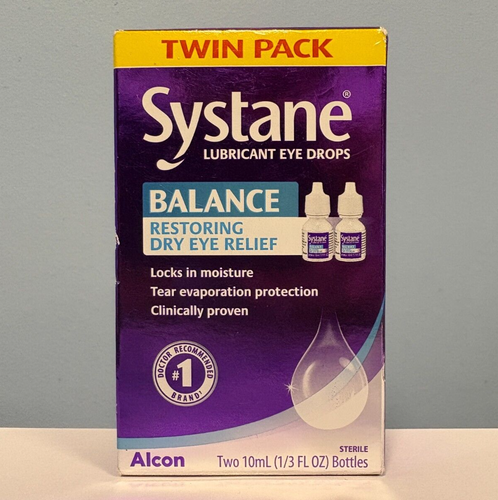 Systane Balance Lubricant Eye Drops 10ml Twin Pack EXP 12/2025 ...