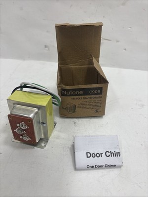 NEW NUTONE C909 TRI-VOLT TRANSFORMER 8 16 24 VOLT 20 VA 120V for Doorbell | eBay