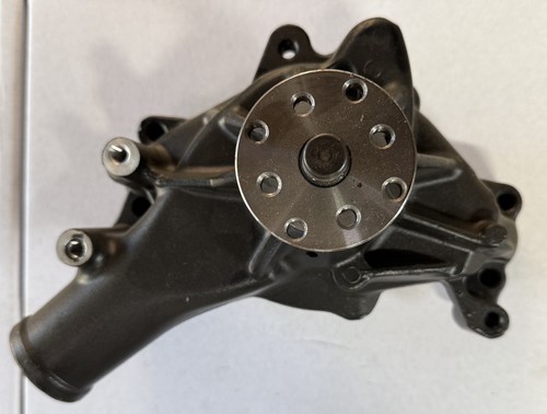 Chevy SBC 350 High Volume Reverse Flow Aluminum Long Water Pump Black ...
