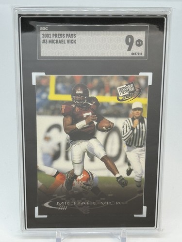 2001 Press Pass Football #3 Michael Vick SGC 9 | eBay