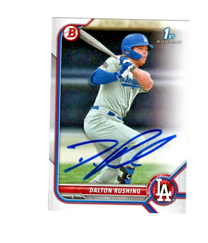 Dalton Rushing 2022 1st Bowman autograph signed card BD84 Los Angeles ...