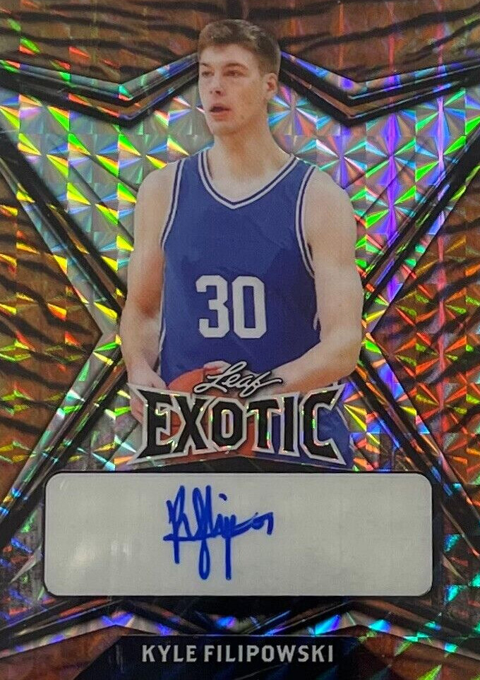 2022-23 Leaf Exotic - Tiger Mosaic #BA-KF2 Kyle Filipowski /7 (AU, RC ...