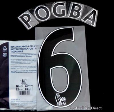 official Manchester United Pogba 6 Football Name/Number Set Sporting ID ...