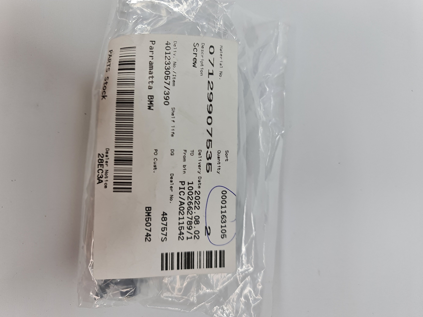 2pcs 2008-2020 BMW 07-12-9-907-535 BMW 07129907535 Screw 9907535 | eBay