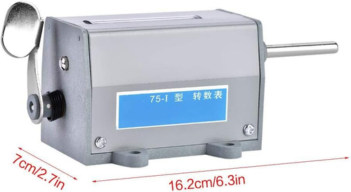 75-I 5 Digits Display Mechanical Resettable Rotary Revolution Counter ...