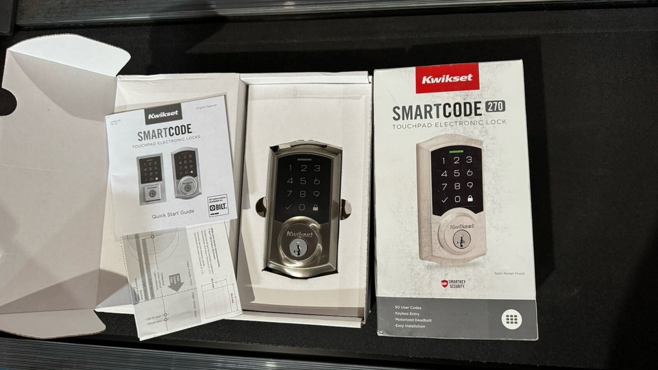 Kwikset SmartCode 270 Traditional Satin Nickel Touchpad Deadbolt | eBay