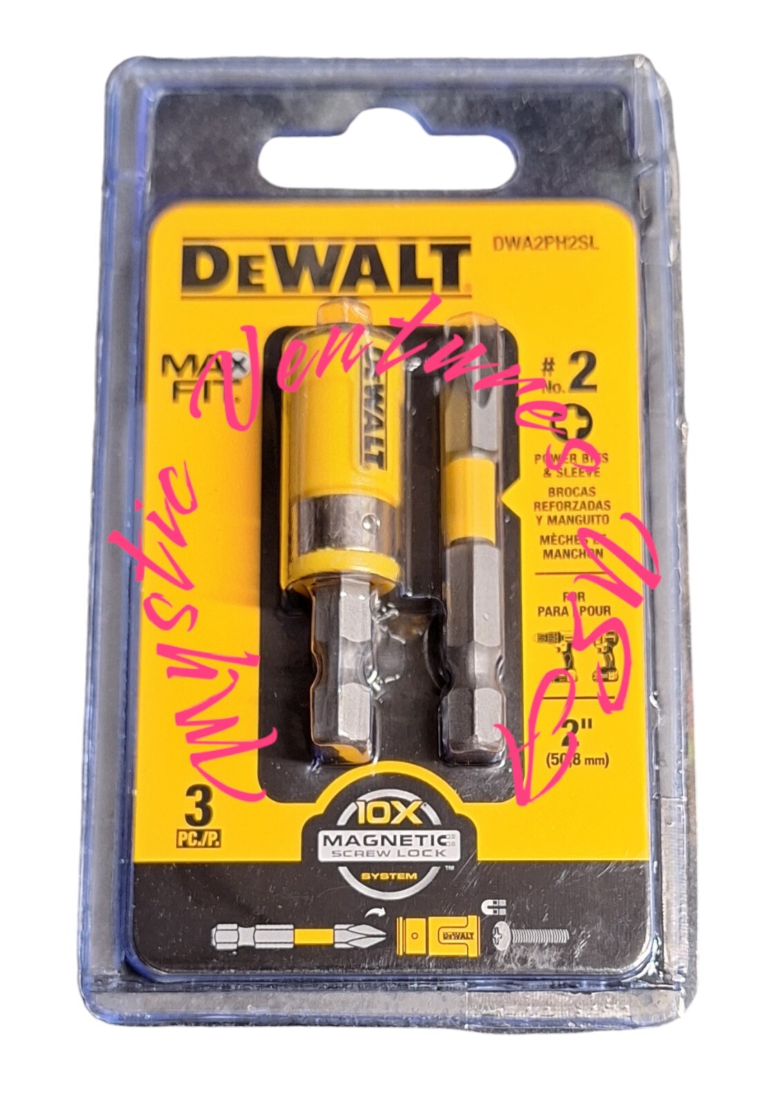 DeWalt Max Fit DWA2PH2SL 3 Pieces 2" #2 10X Magnetic Screw Lock | eBay