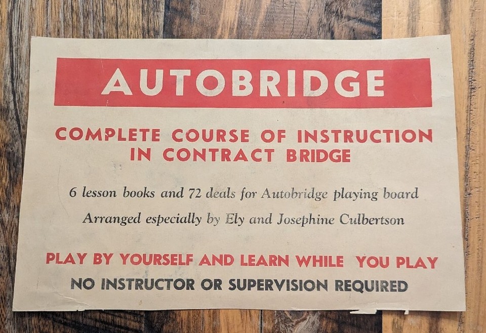 Autobridge Playing Board Bridge Game Deal Sheets | eBay