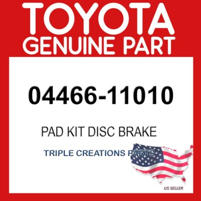 Toyota Genuine 0446611010 Pad Kit Disc Brake 04466-11010 OEM | eBay