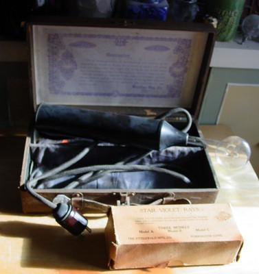 Antique STAR VIOLET RAYS Generator In Case Vintage Medical Quackery ...